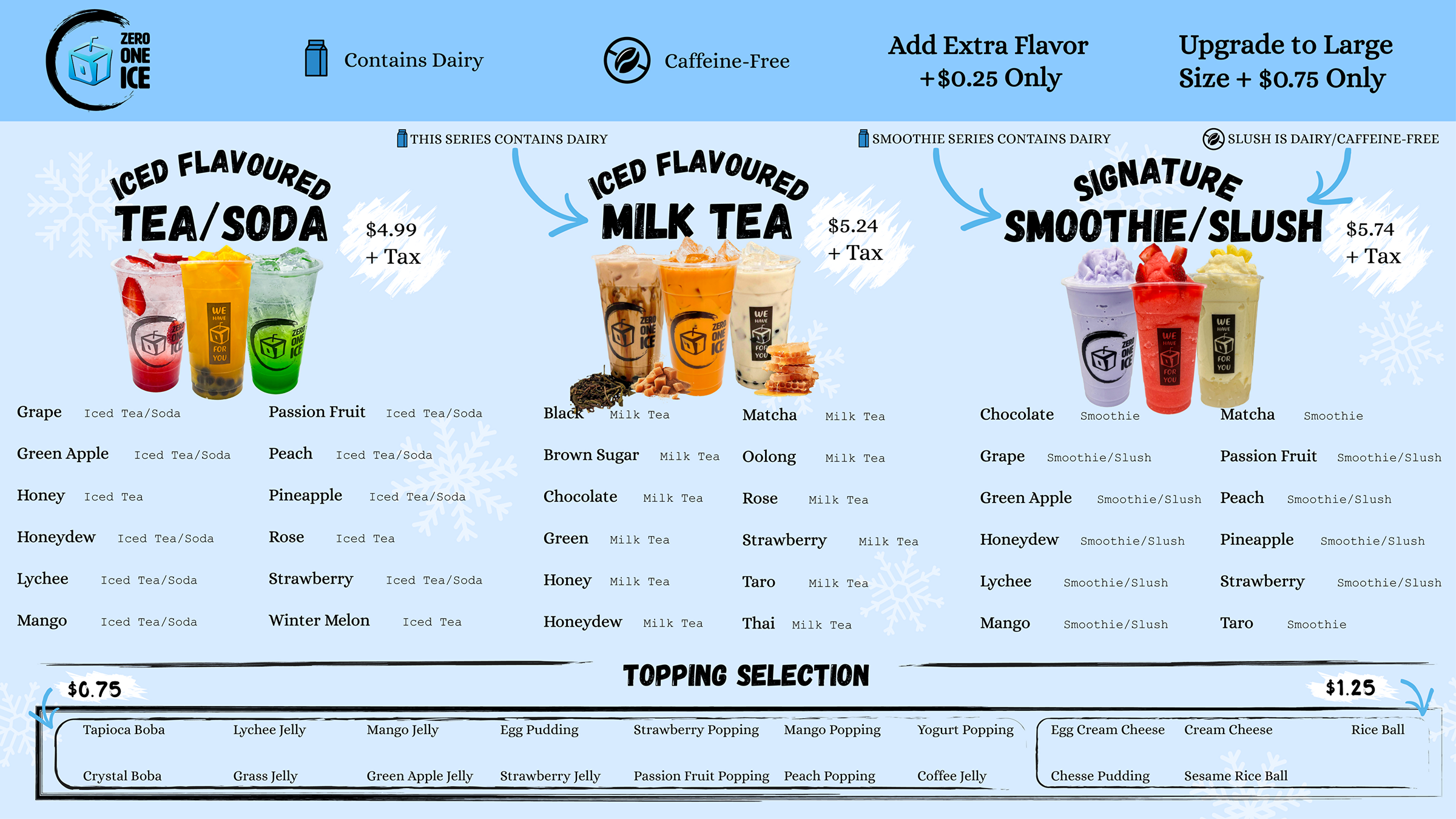 Your One-Stop Shop for Authentic Boba Tea & More! | Zero One Ice